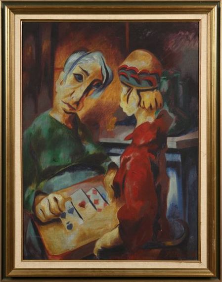 Louis Peronne | La tireuse de cartes (Circa 1940) | MutualArt