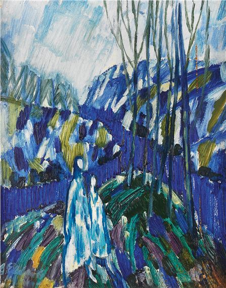 Arne Ekeland | Landskap med figurer | MutualArt