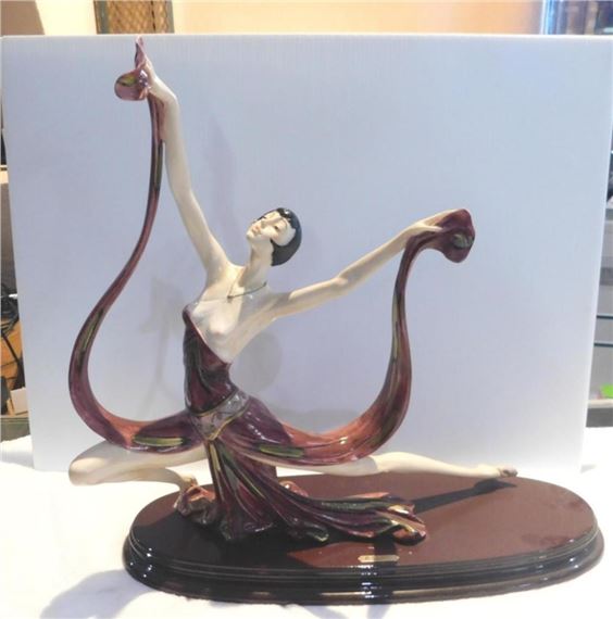 Amilcare Santini | Signed A Santini Ribbon Dancer Sculpture | MutualArt
