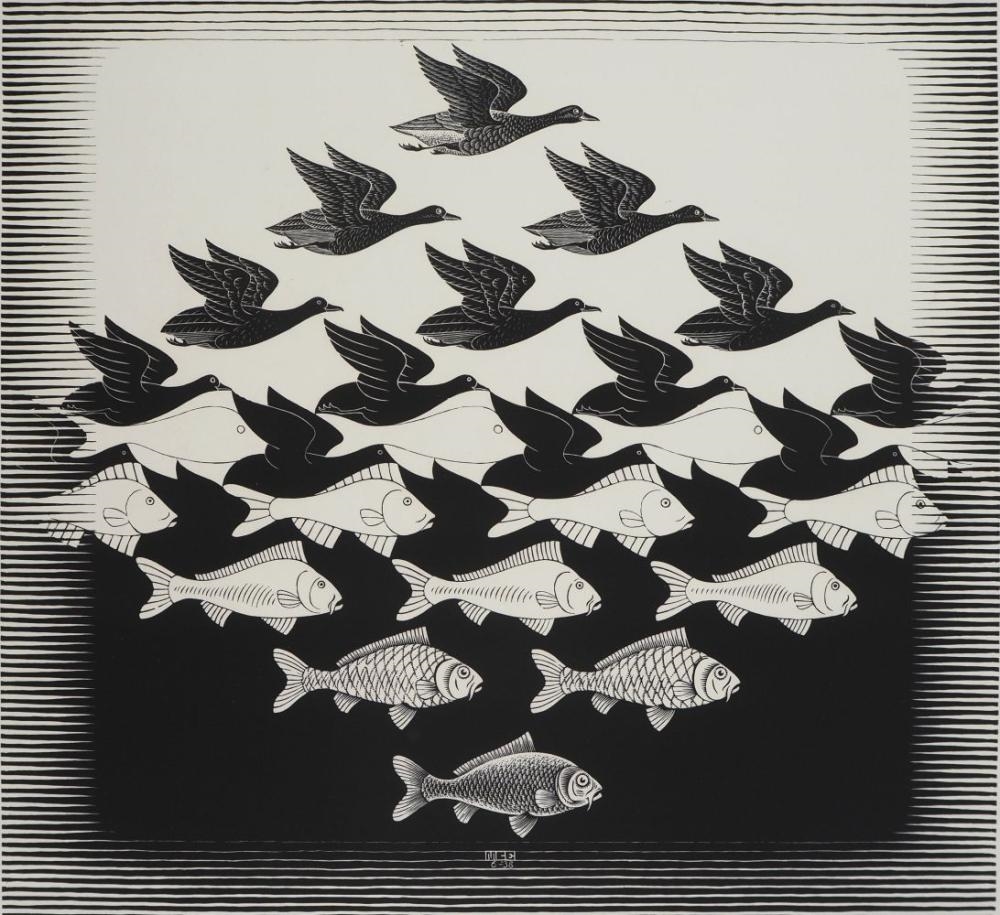 Maurits Cornelis Escher | MC ESCHER - Between Sky and Water (2008 ...