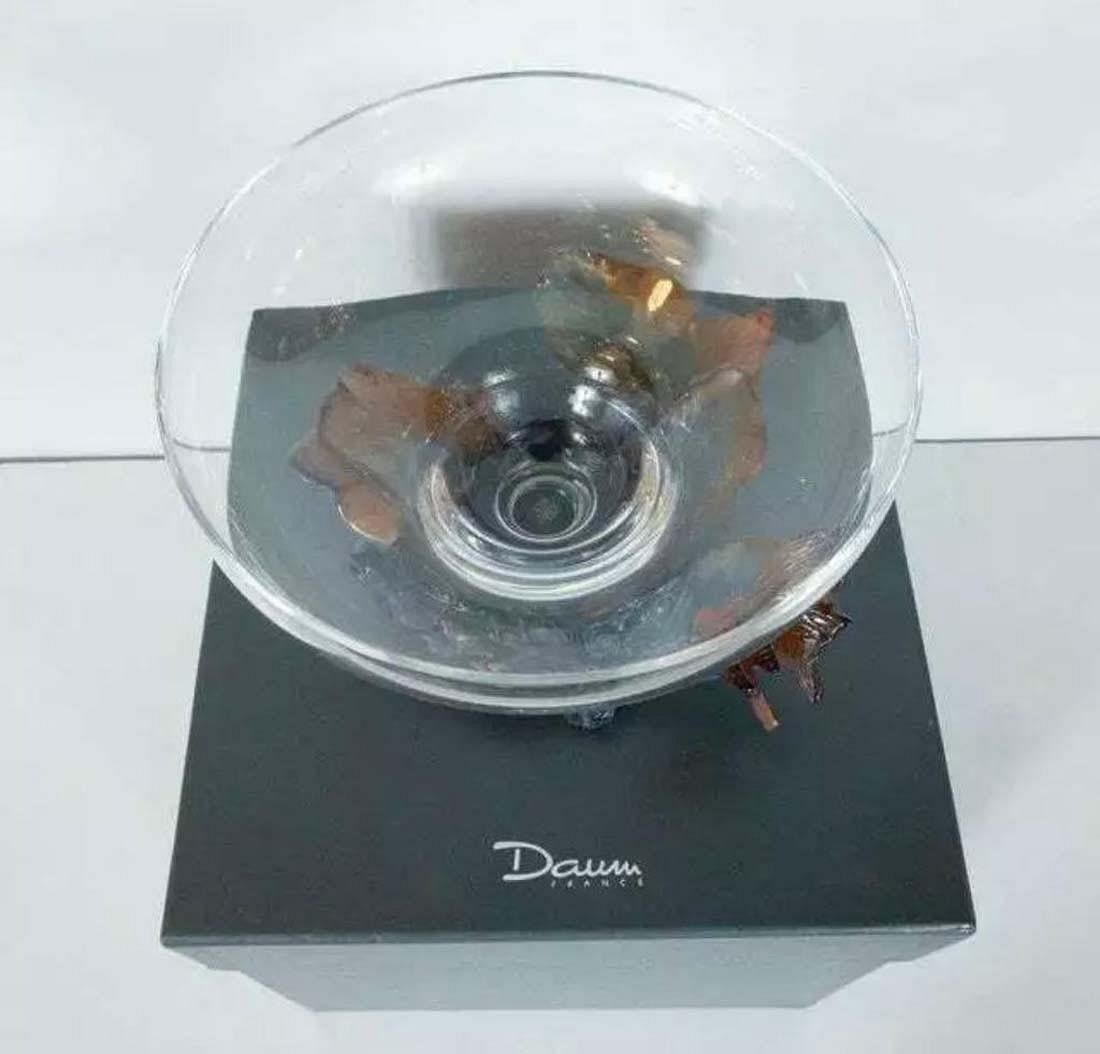 Daum Frères | A DAUM Crystal & Pate De Verre Papillon Coupe Bowl ...