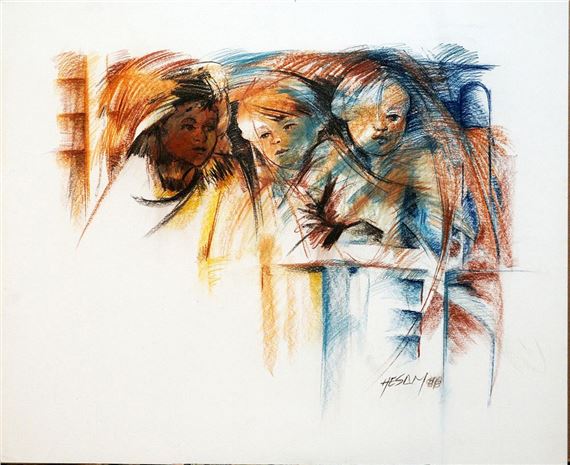 Hessam Abrishami | A painting by Hessam Abrishami, Signed (1951 ...