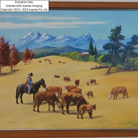 Peter Flett Scaife | Cattle Roundup | MutualArt