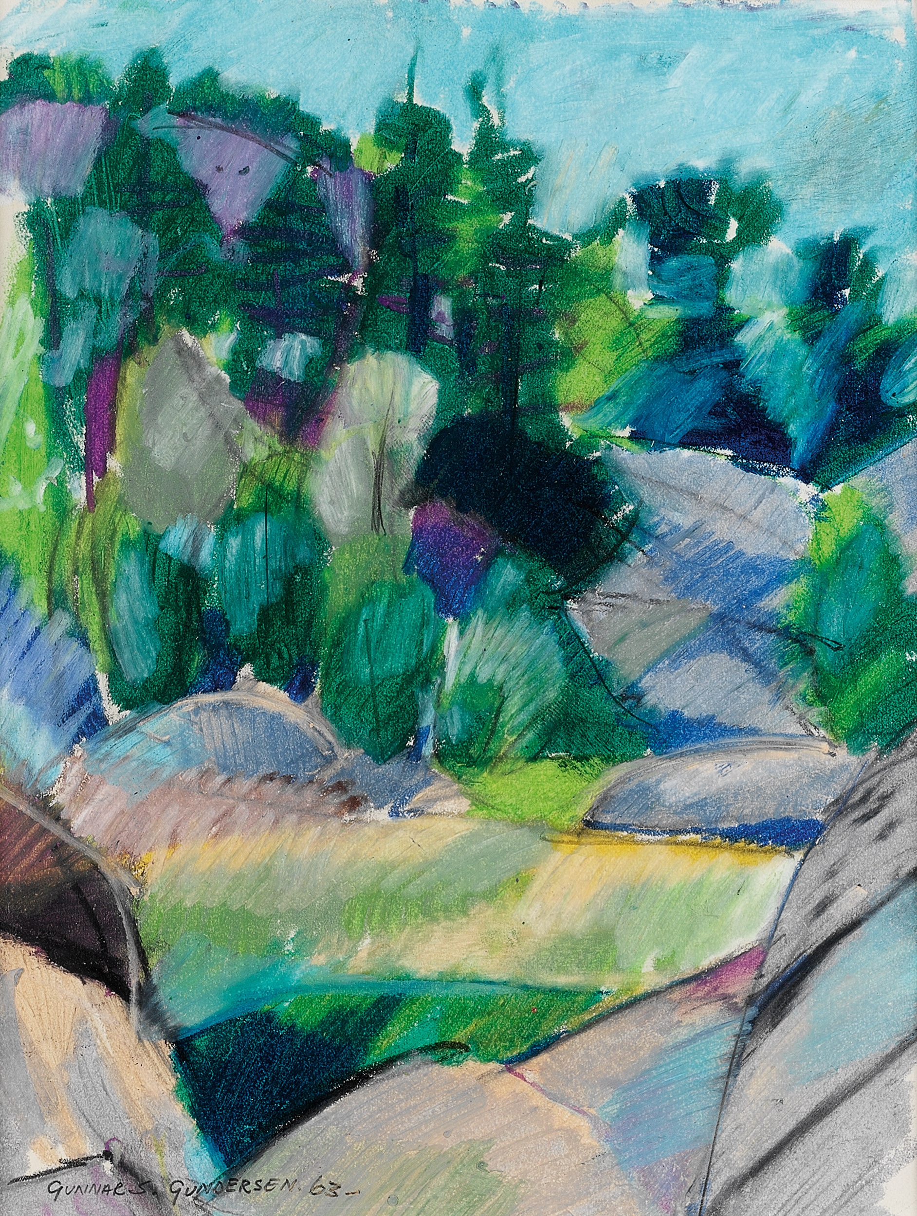 Gunnar S. Gundersen | Landskap 1963 (1963) | MutualArt