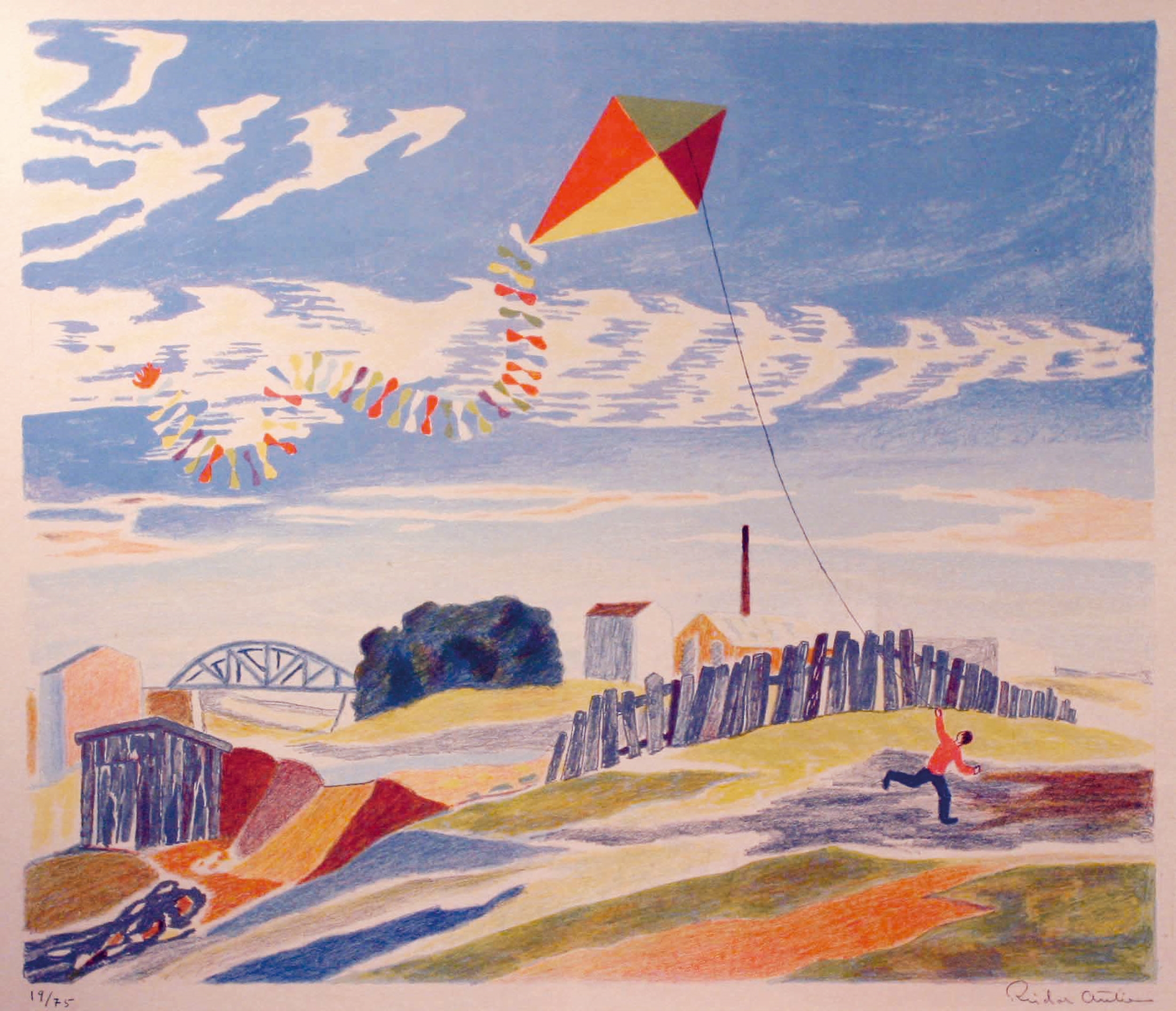 Reidar Aulie | Gutt med drage | MutualArt