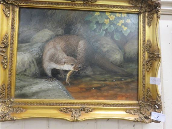 Elizabeth Halstead | Otter and Prey | MutualArt