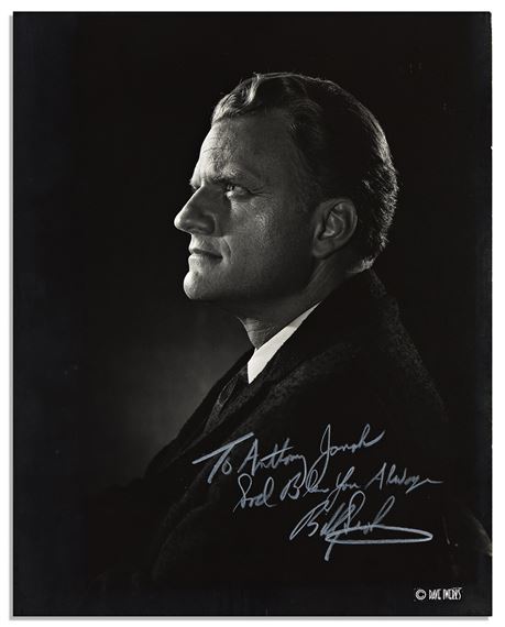 David Iwerks | GRAHAM, BILLY. Photograph Signed and Inscribed, To ...