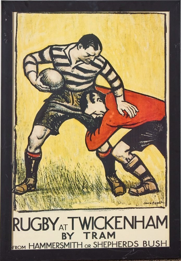 Dame Laura Knight | A Reproduction Rugby at Twickenham Poster by Laura ...