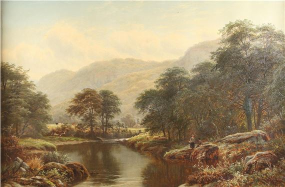 Thomas Spinks | 'A pool on the Conway' (1888) | MutualArt