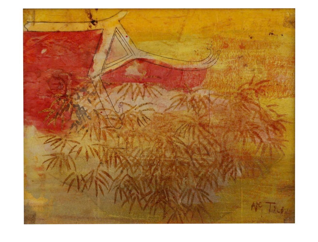 Nguyen Gia Tri | The Pagoda Roof by Nguyen Gia Tri (1908-1993 | MutualArt