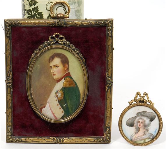 W. French | Miniature Portrait of Napoleon and Other Signed (19 ...