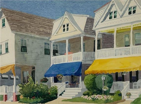 Alice Steer Wilson | Row of beach houses | MutualArt