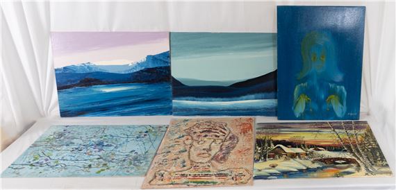 Agnan Maurice | Lot of 6 paintings | MutualArt