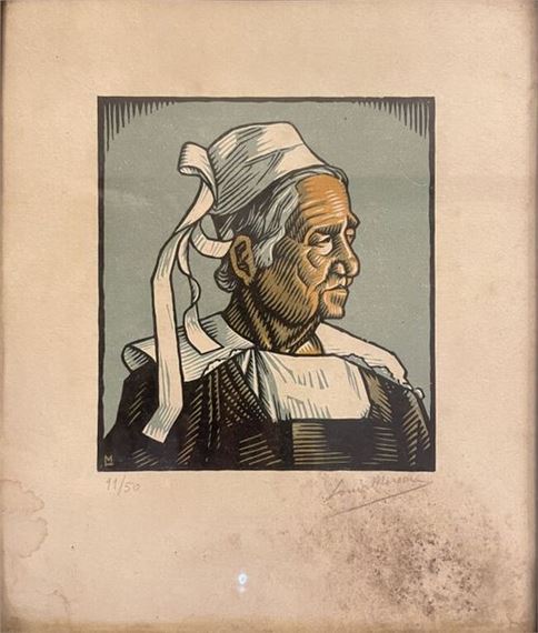 Louis Moreau | Old Breton couple | MutualArt