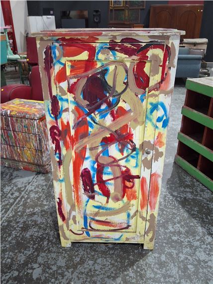 Stephen Langdon | Painted single door attributed to Stephen Langdon ...