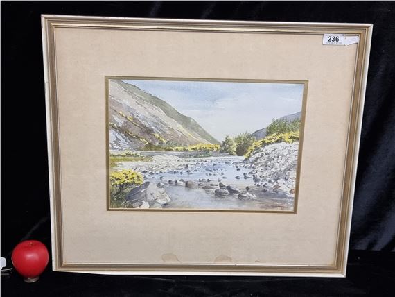 David Hendricks | P M Clarke' bottom right. Housed in a wooden gilt ...