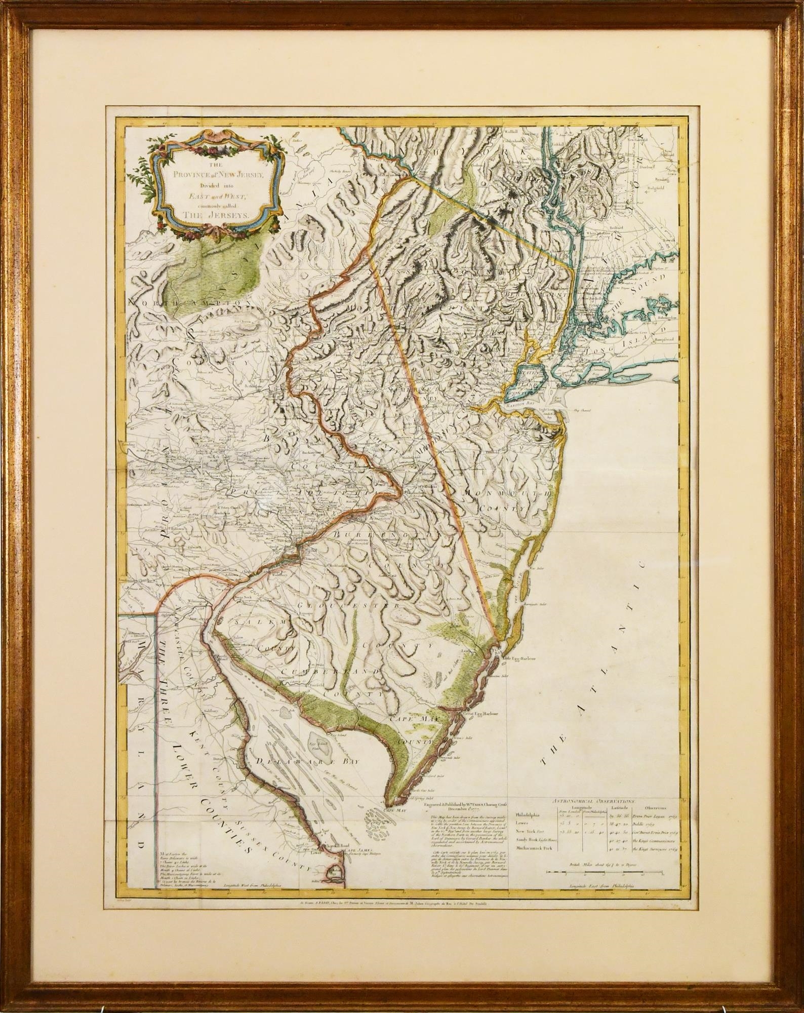 William Faden | 1777 FADEN MAP OF THE JERSEYS (1777) | MutualArt