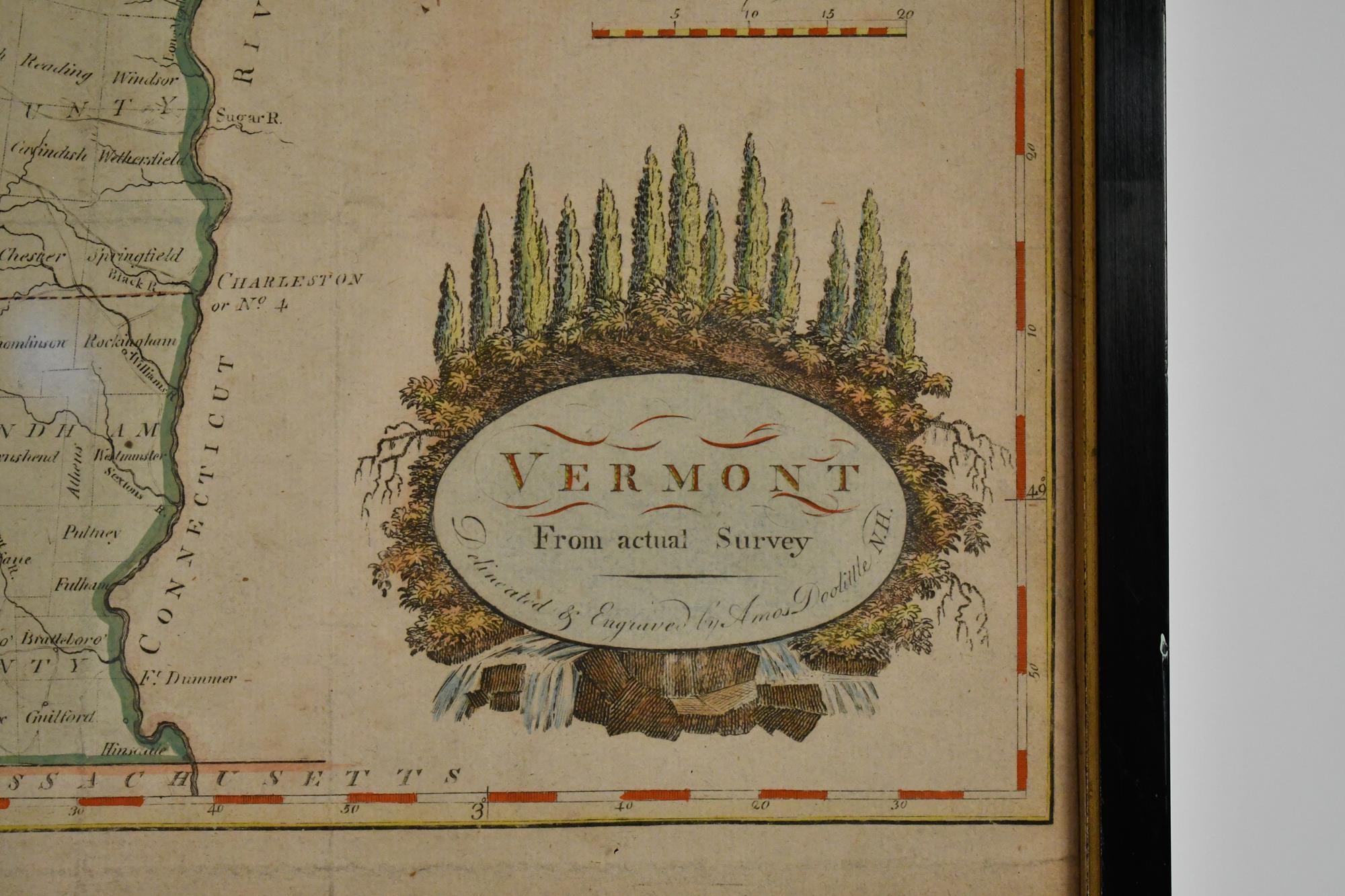 Amos Doolittle | AMOS DOOLITTLE MAP OF VERMONT | MutualArt