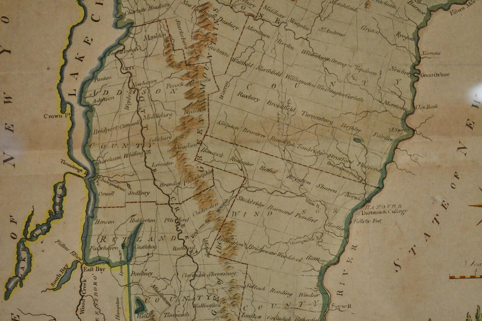 Amos Doolittle | AMOS DOOLITTLE MAP OF VERMONT | MutualArt