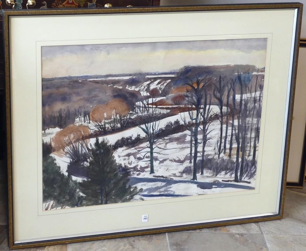 R. P. D. Hicks | winter landscape (1957) | MutualArt