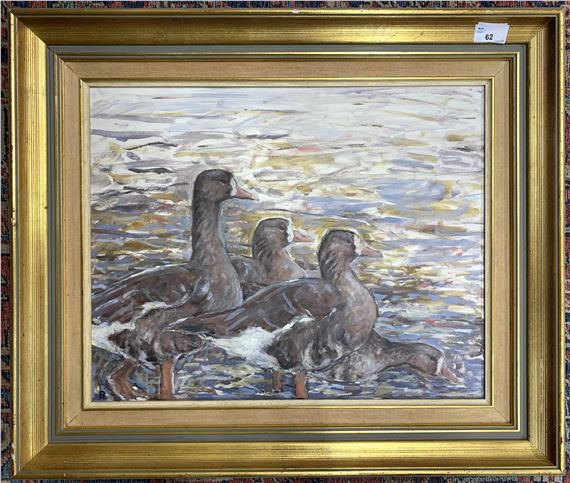 Robert Aberdein | Wading Geese | MutualArt