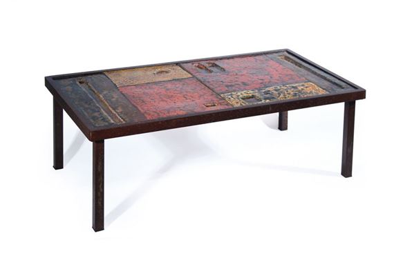 Jean Cloutier | The top is composed of 6 polychrome enameled lava ...