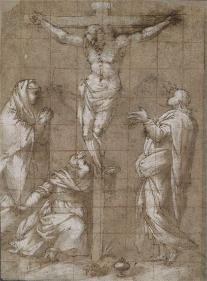 Bolonian School, 17th Century | BOLONIAN school of the mid-16th century The Crucifixion Pen and ...