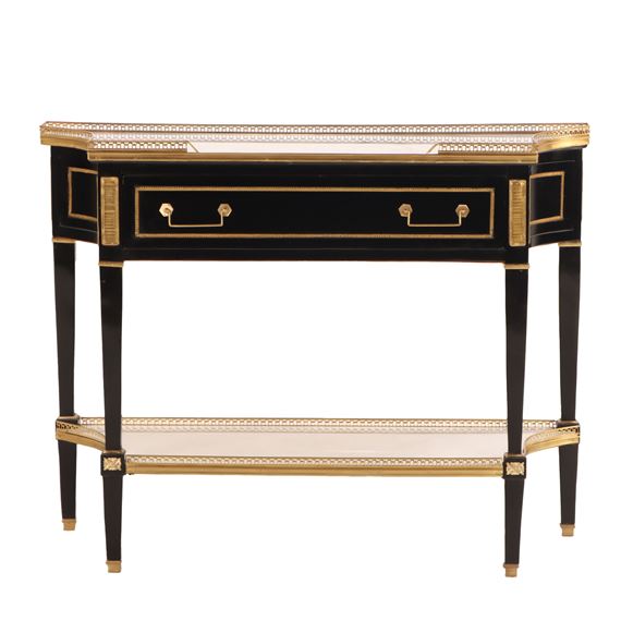 Directoire | Ebonized marble top Directoire style server or console ...