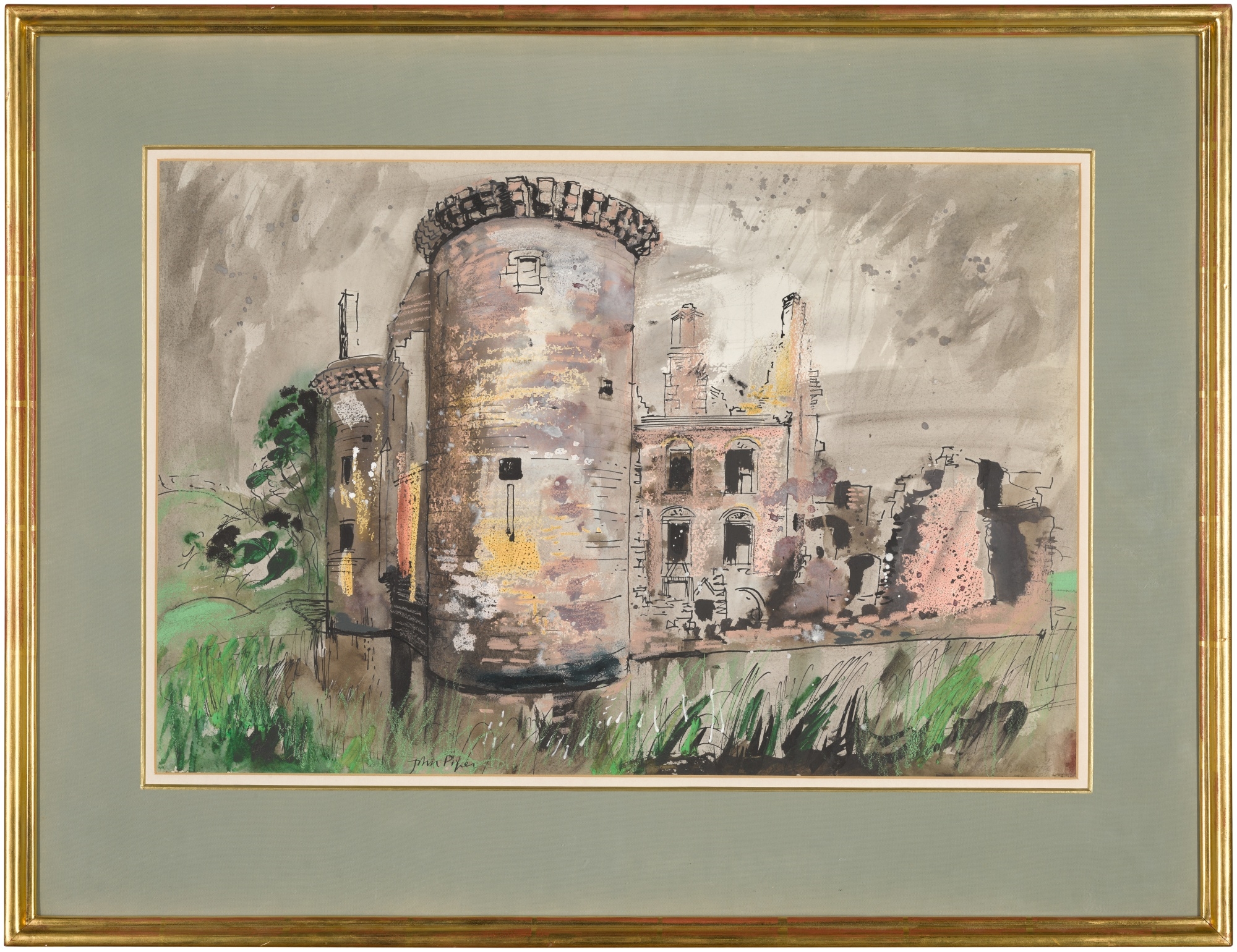 John Piper | Caerlaverock Castle (1975) | MutualArt