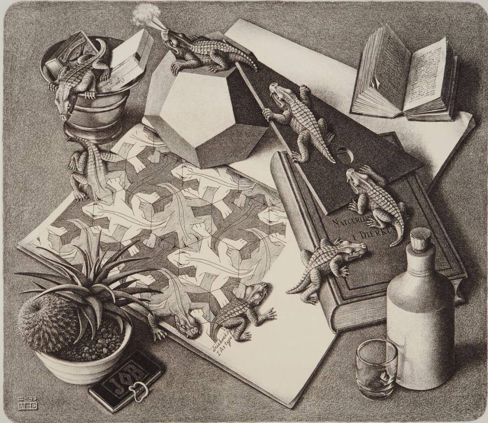 Maurits Cornelis Escher | MC ESCHER - Still life with reptiles (2008 ...