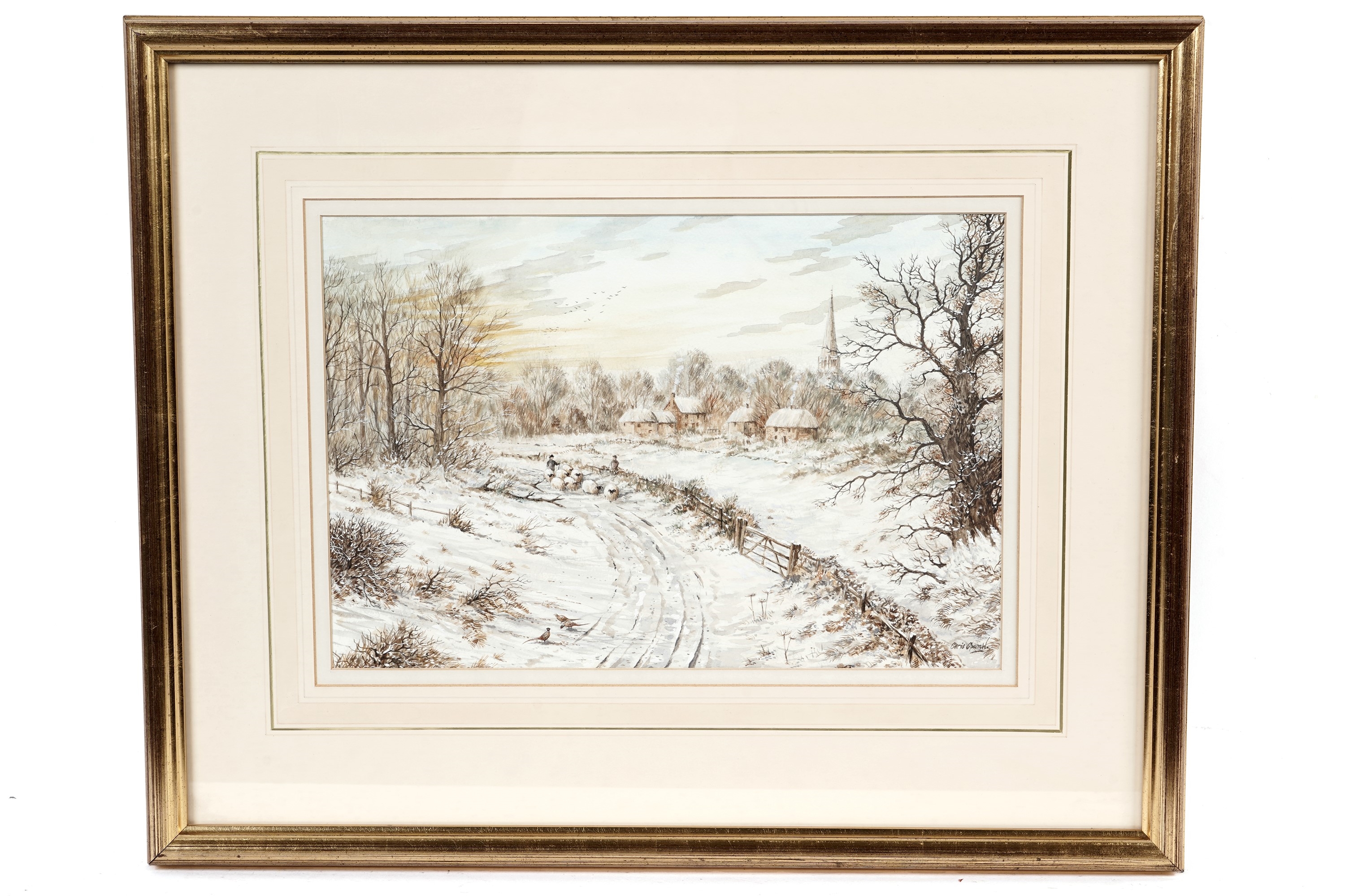 Christopher Sparrow | Rural Village in Wintertime, | MutualArt