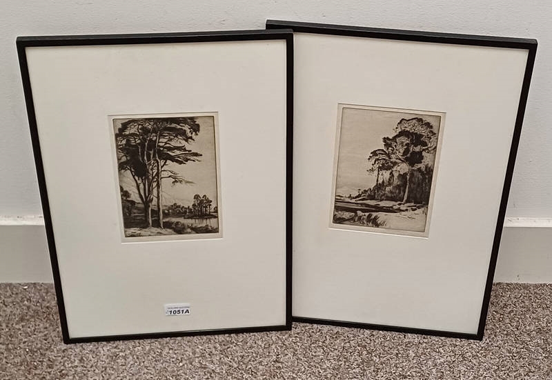 John George Mathieson | 2 framed etchings of scottish lochs | MutualArt