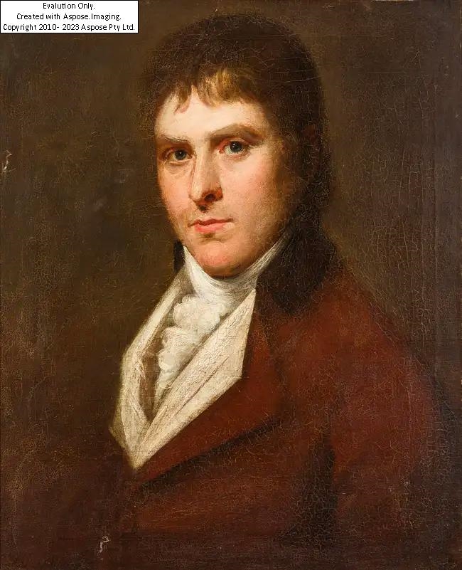 John Opie | Portrait of a gentleman, seated half-length, wearing a dark ...