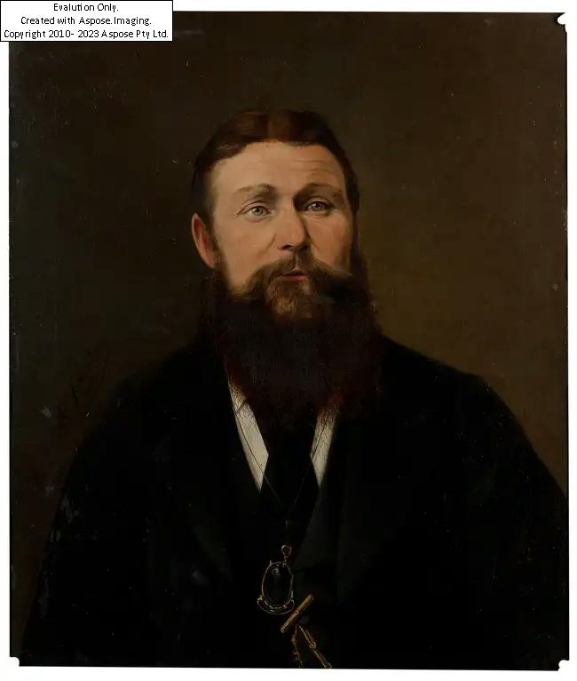 Carl Joseph Becker | Portrait of a bearded man, quarter-length, wearing ...