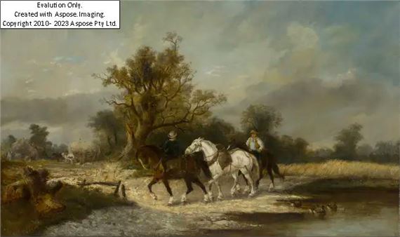 Thomas Smythe | British 1825-1906/07- Rural landscape with figures ...