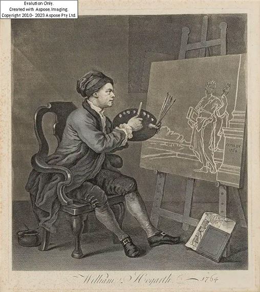 William Hogarth | William Hogarth painting the Comic Muse; | MutualArt