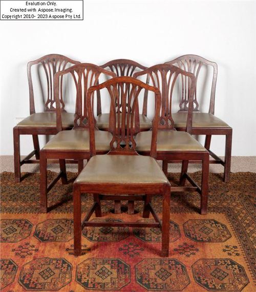 George Iii | A SET OF SIX GEORGE III CHAIRS | MutualArt