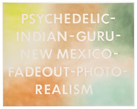 Ed Ruscha | Psychedelic-Indian-Guru-New Mexico-Fadeout-Photo-Realism ...