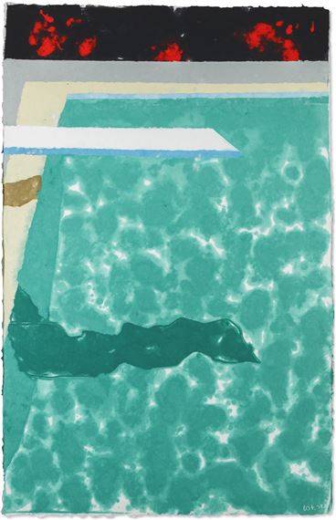David Hockney | Green Pool with Diving Board and Shadow (Paper Pool 3 ...