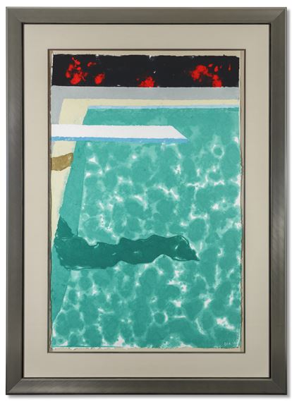 David Hockney | Green Pool with Diving Board and Shadow (Paper Pool 3 ...