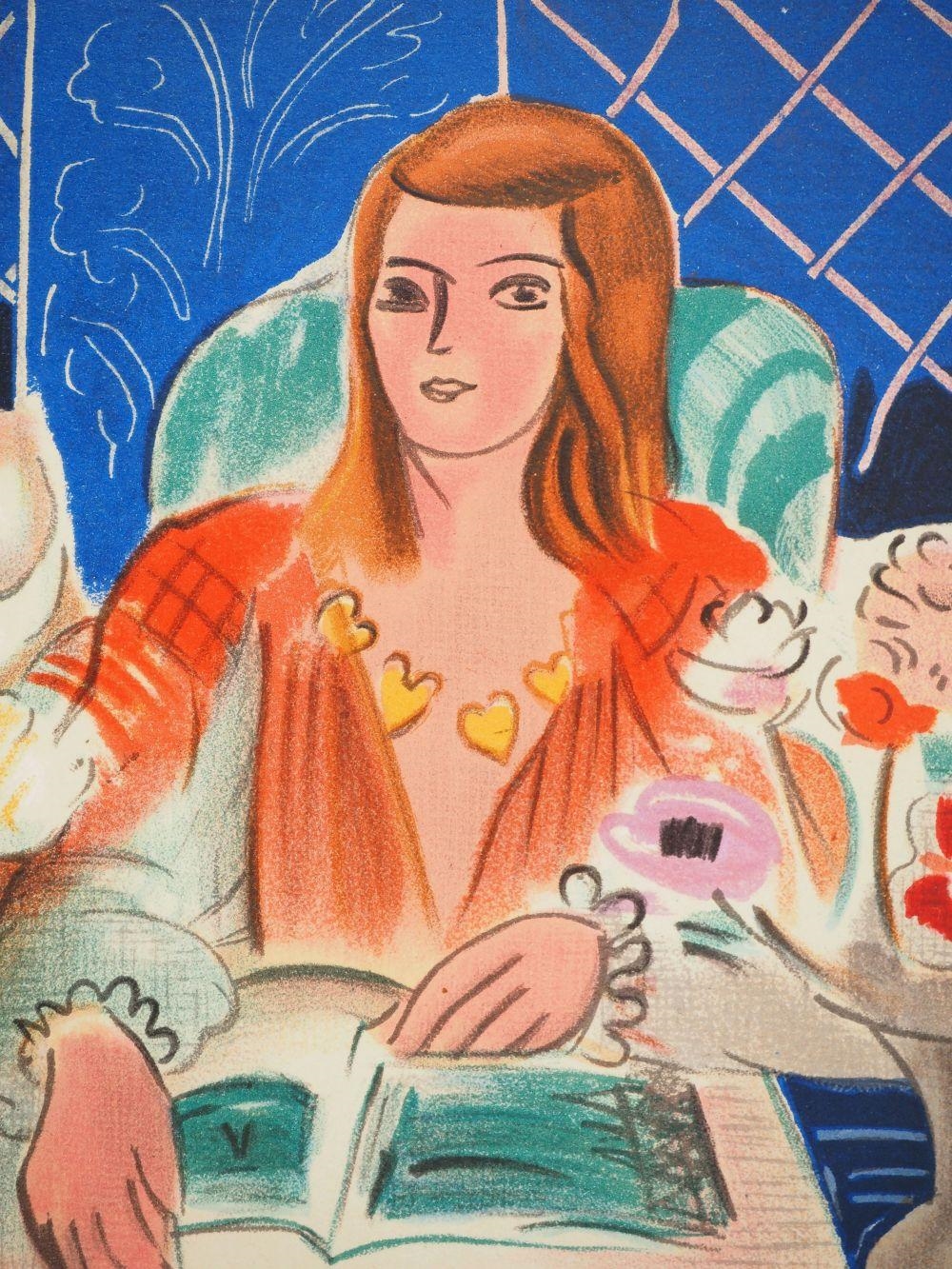 Henri Matisse | Henri MATISSE - Reading on a flowery desk (Tulips and ...