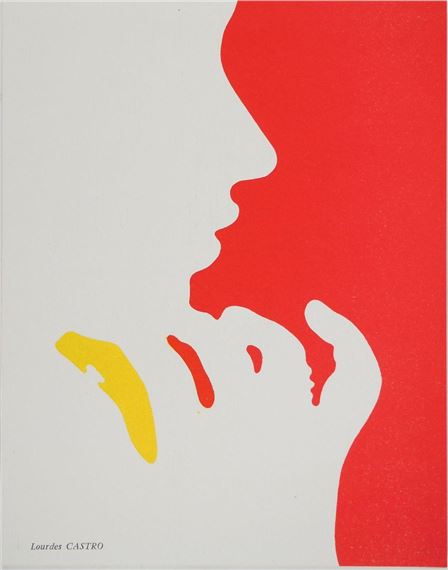 Lourdes Castro | Lourdes CASTRO - Silhouette in red (1967) | MutualArt