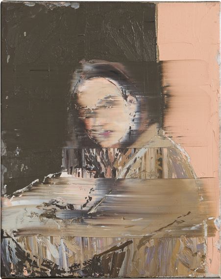 Andy Denzler | Head on Peach Olive (2017) | MutualArt