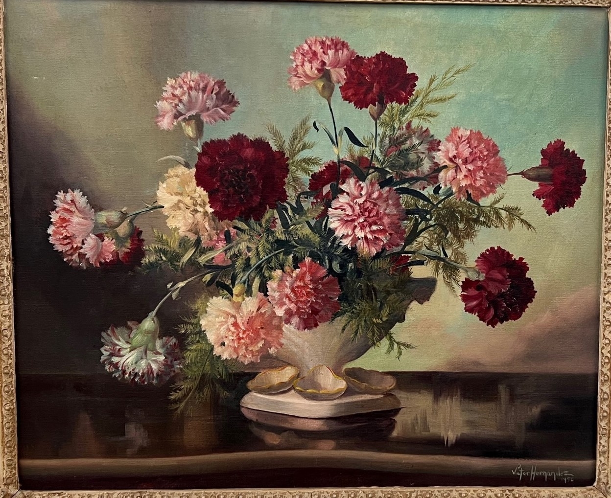 Victor Hernandez | Signed oil painting Victor Hernandez 1956 depicting ...