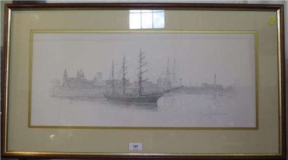William Geldart | William Geldart Cutty Sark in the docks at Liverpool ...