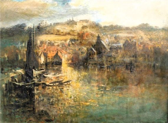 Alfred George Morgan | Whitby Harbour | MutualArt