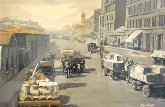 Frank McFadden | Glasgow street scene depicting the Gorbels | MutualArt