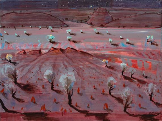 Bela Ivanyi | Early Full Moon, Ross River Floodplains | MutualArt