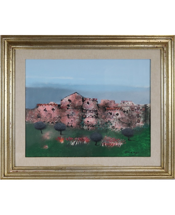 Manlio Bacosi | Paesaggio con caseggiati | MutualArt