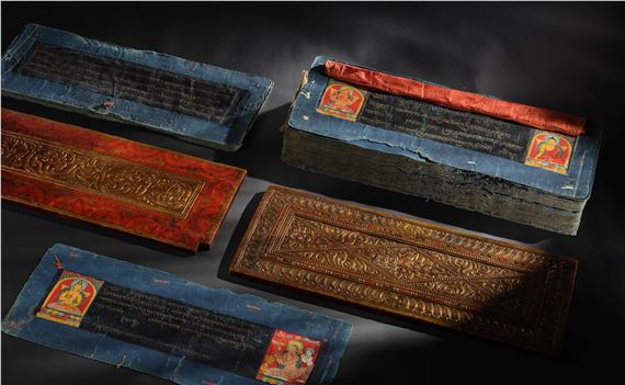 Tibetan School, 15th Century | A COMPLETE PRAJNAPARAMITA MANUSCRIPT ...